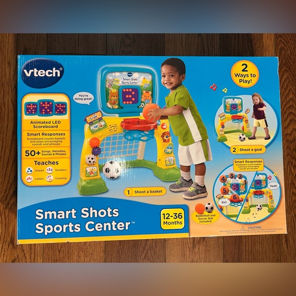 vtech | Toys | Vtech Smart Shots Sports Center Basketball Soccer Goal ...